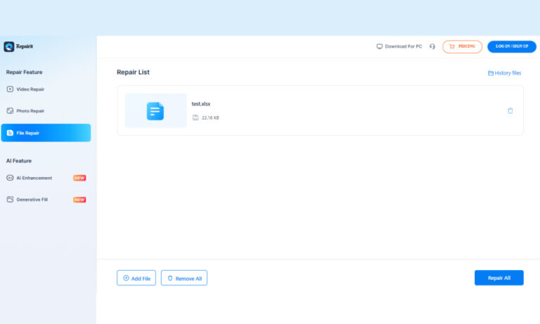 Mastering Online Excel Repair with Wondershare Repairit