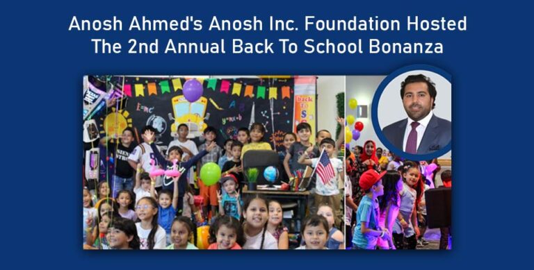 Join Anosh Ahmed's Anosh Inc. at the Back to School Bonanza